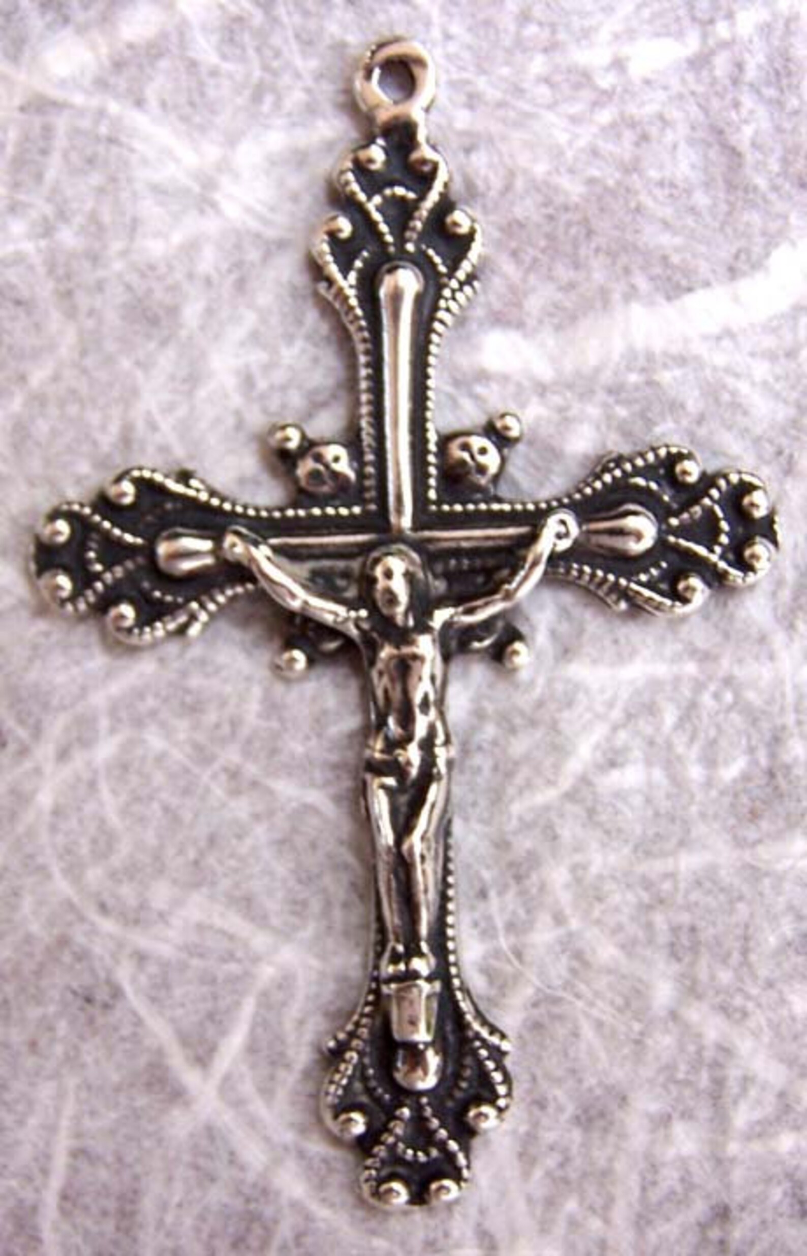 Catholic Rosary Crucifix With Pretty Dots Necklace Jewelry - Etsy