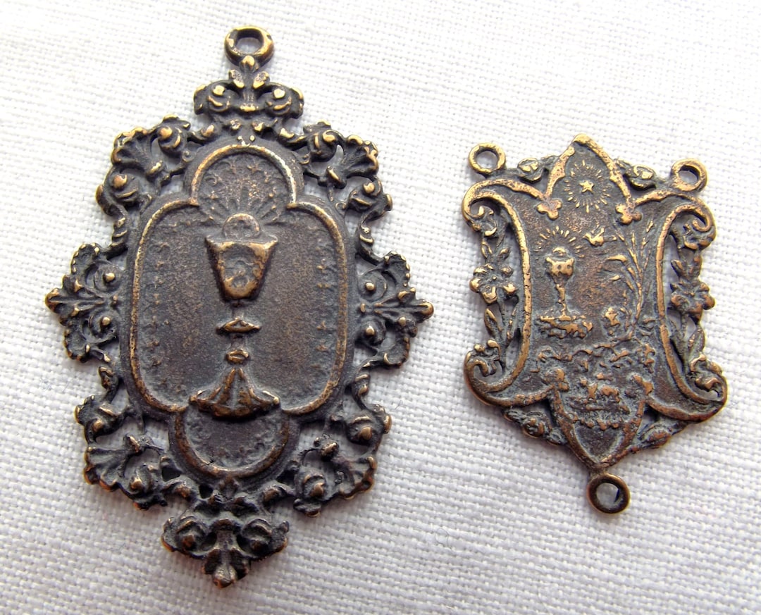 Blessed Sacrament Chaplet Set, Holy Eucharist Medal Rosary Parts - Etsy