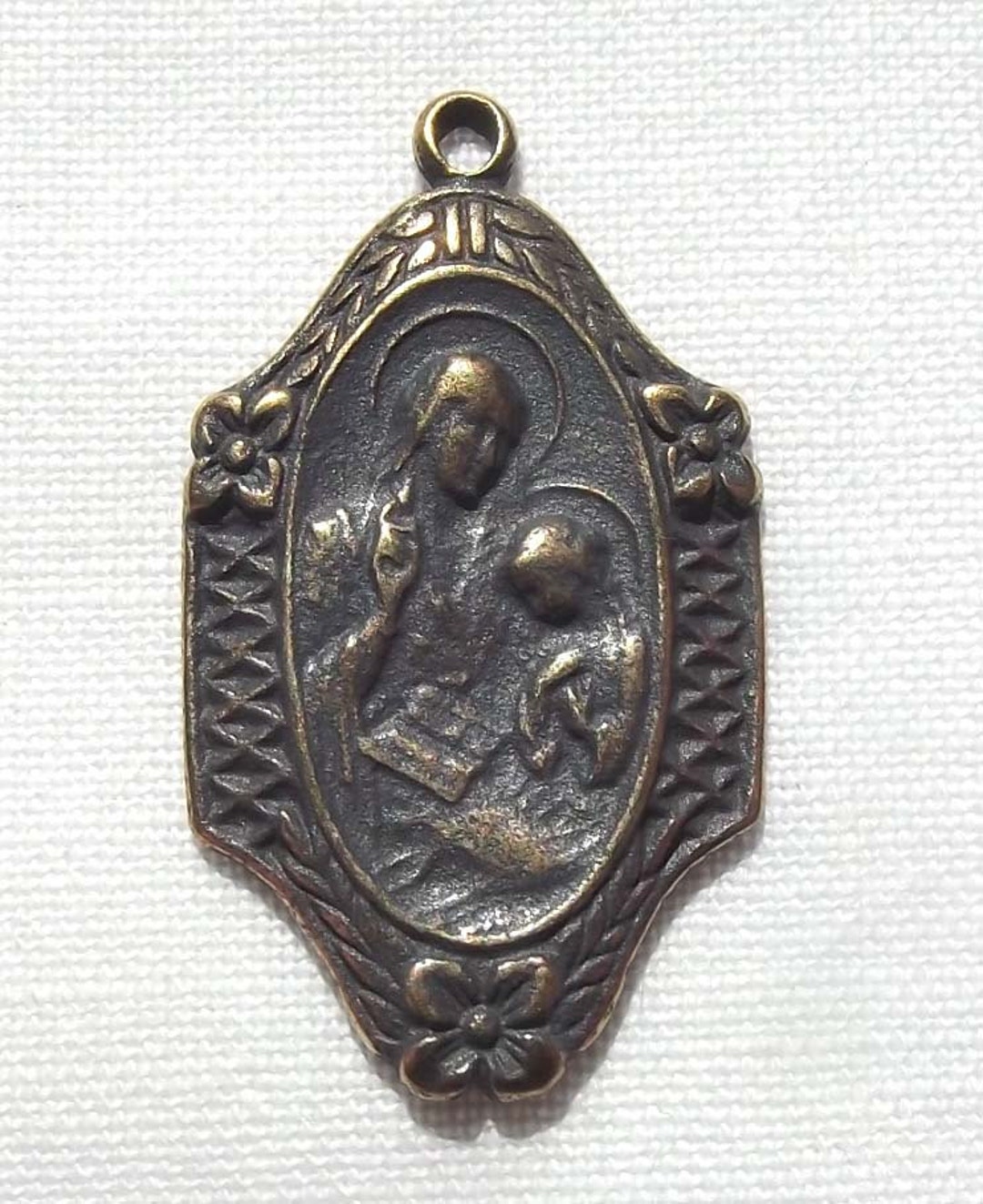 St. Ann Anne Medal With Blessed Virgin Mary - Etsy