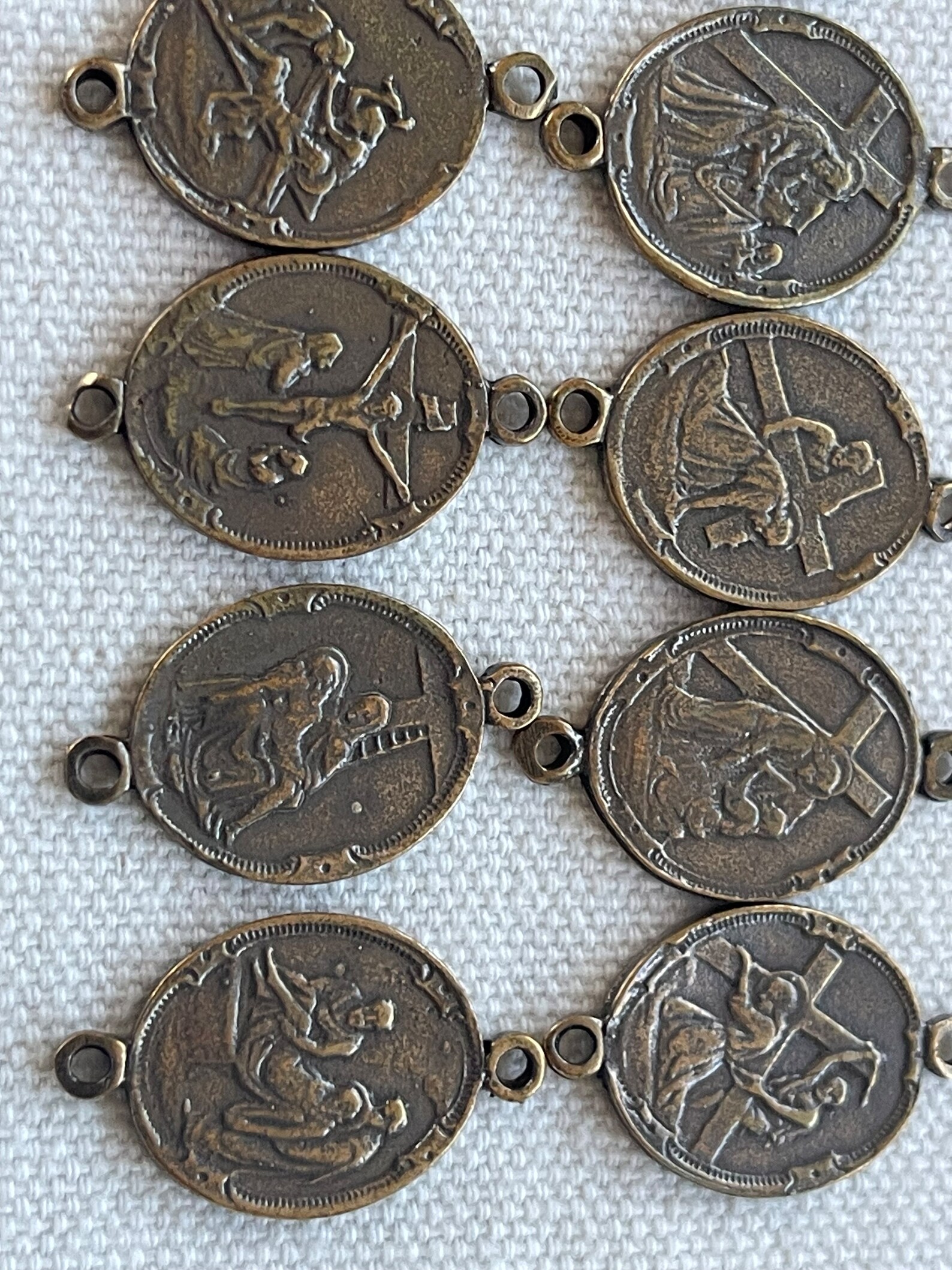 NEW!!! Stations of the Cross Medal Catholic Chaplet Rosary Set - Etsy