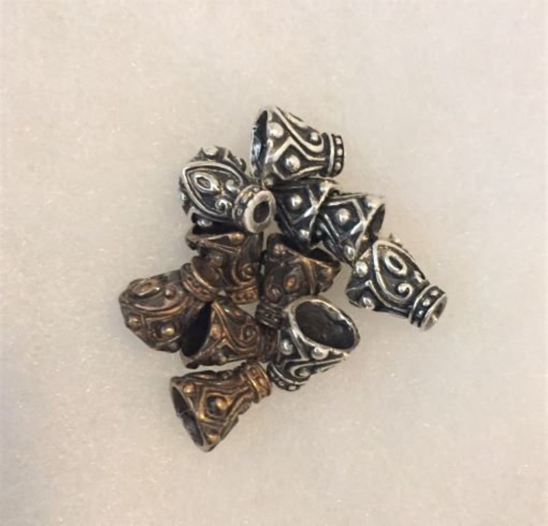 Cone Shaped Bead Cap in Bronze or Sterling - Etsy