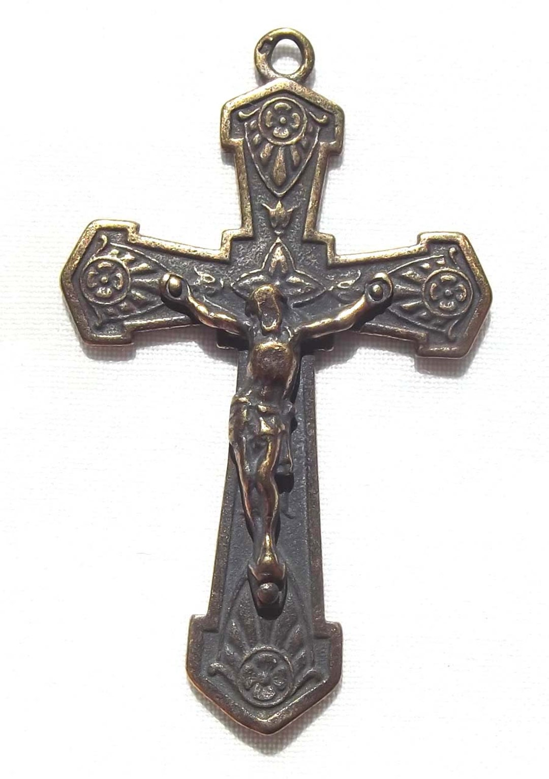 Crucifix With Shield Design Rosary Chaplet Medals Necklace - Etsy