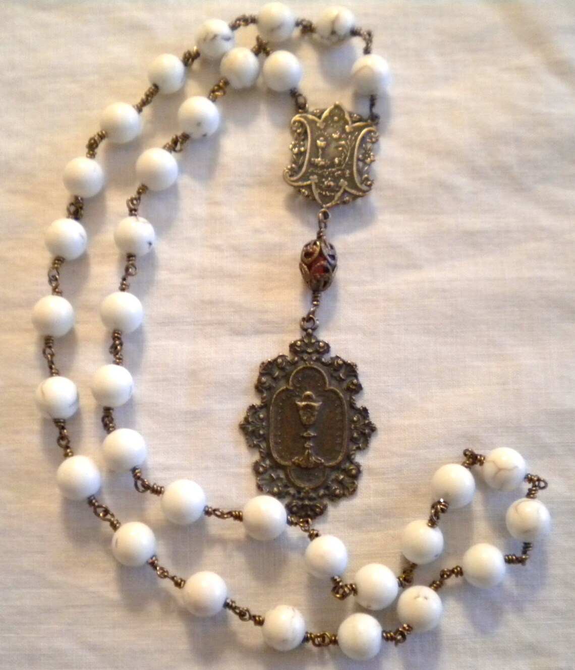 Blessed Sacrament Chaplet Set, Holy Eucharist Medal Rosary Parts - Etsy