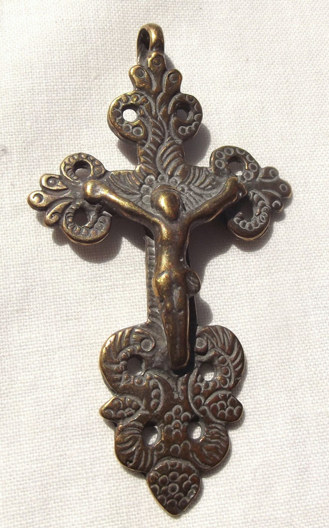 Latin American 18C Crucifix Catholic Rosary Necklace - Etsy