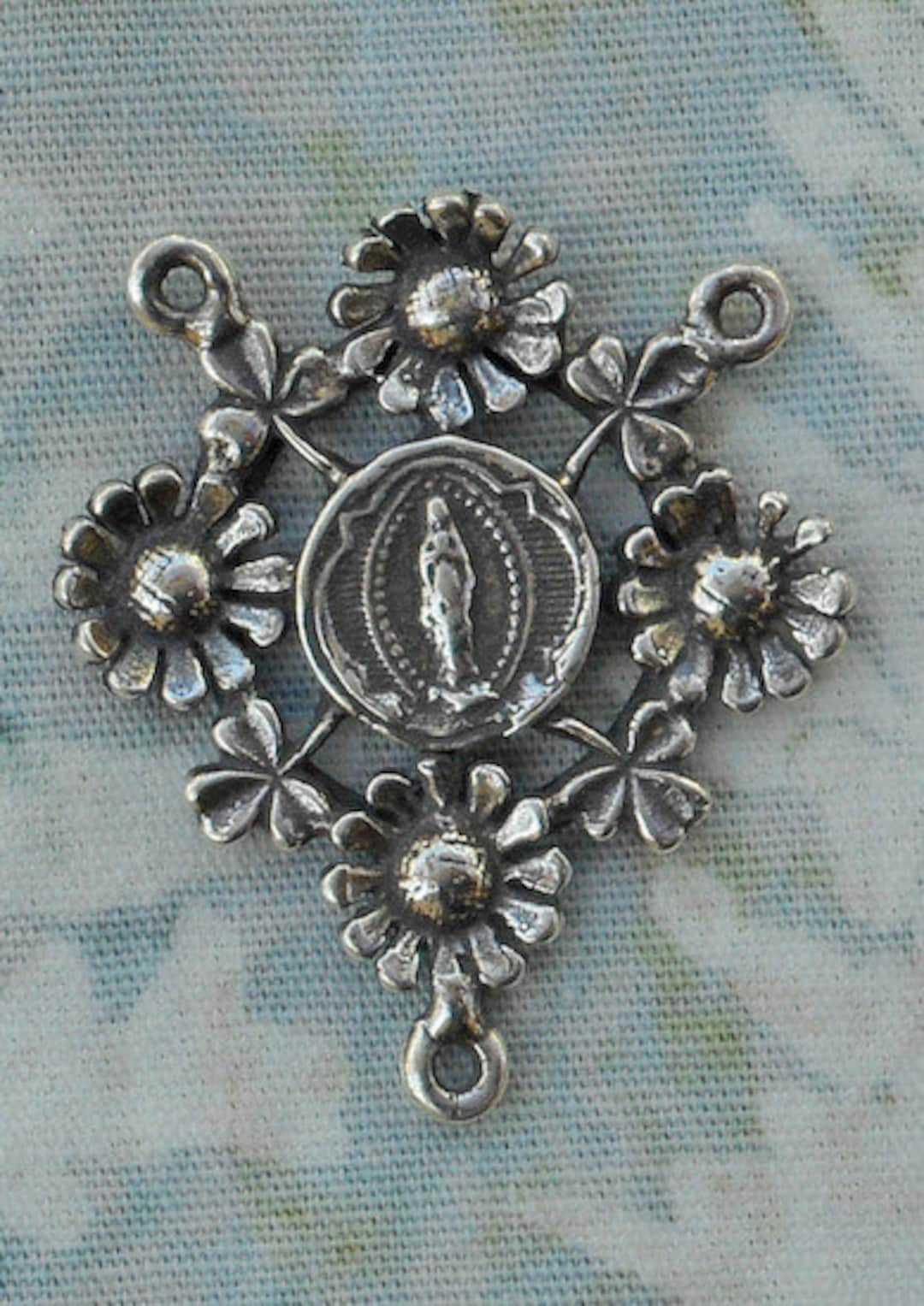 Our Lady of Lourdes Flower Daisy Rosary Centerpiece Center Supply Parts ...
