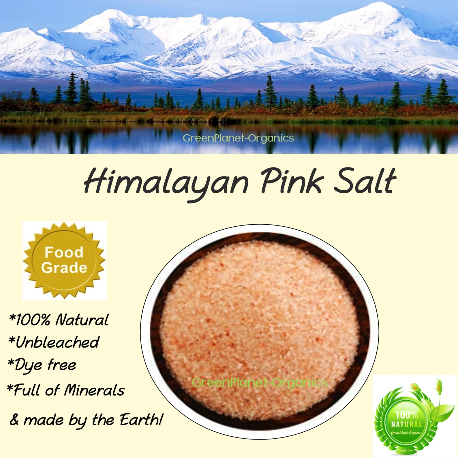 Pink Himalayan Salt 2 LBS contains 84 Minerals Gourmet Food - Etsy