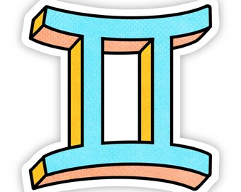 Gemini Symbol Sticker - Etsy