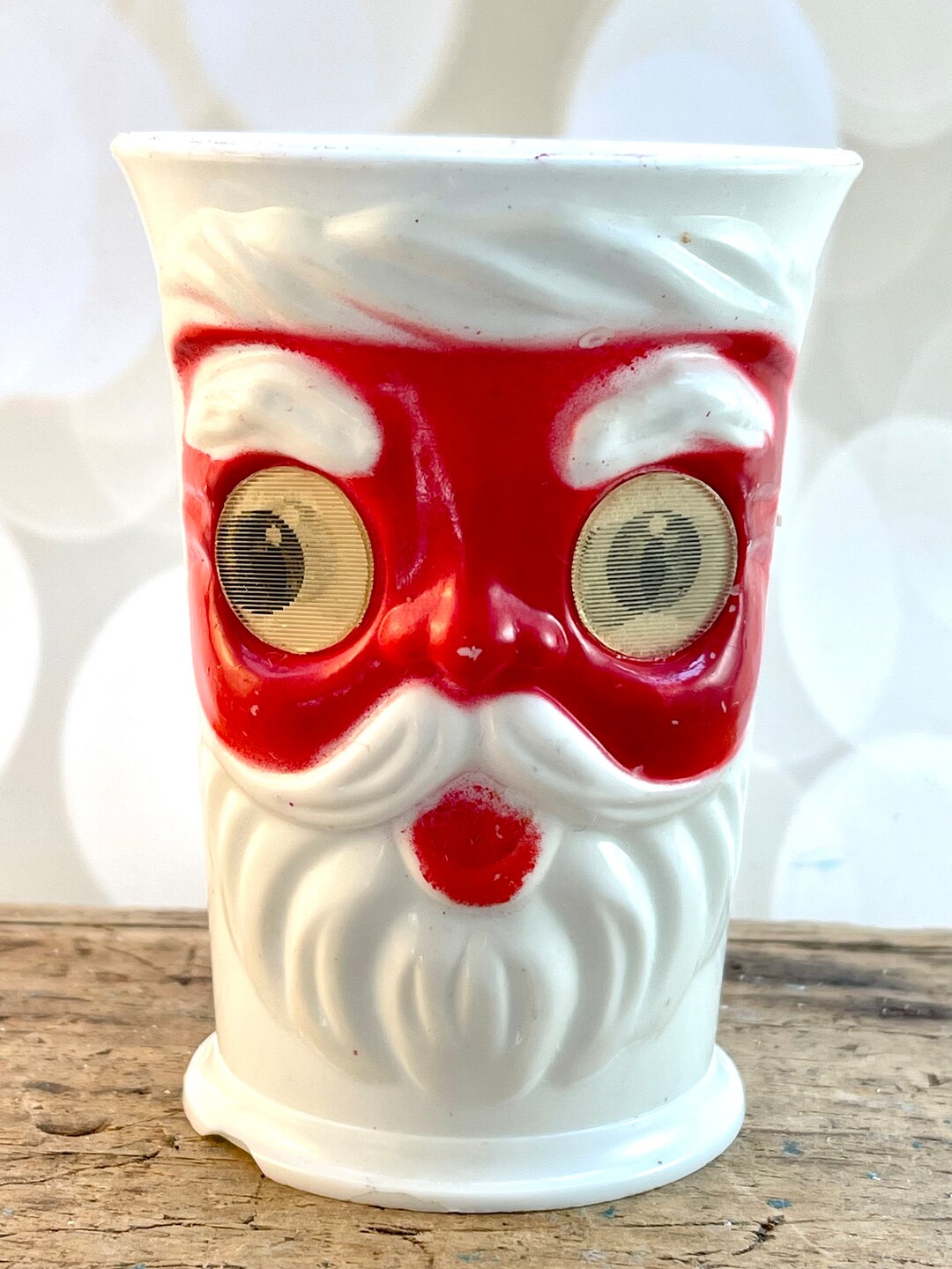 Creepy Wiggle Eye Santa Cup Hard Plastic Santa Face Mug - Etsy