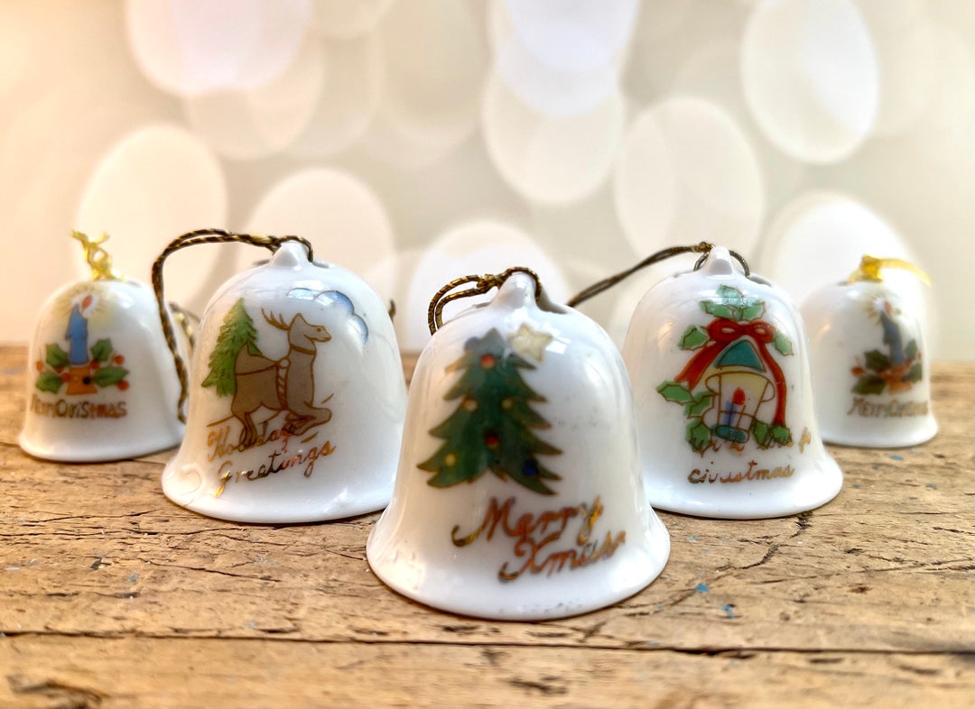 Ardalt Porcelain Bells, Christmas Bells, Made in Japan, MCM, Kitsch ...