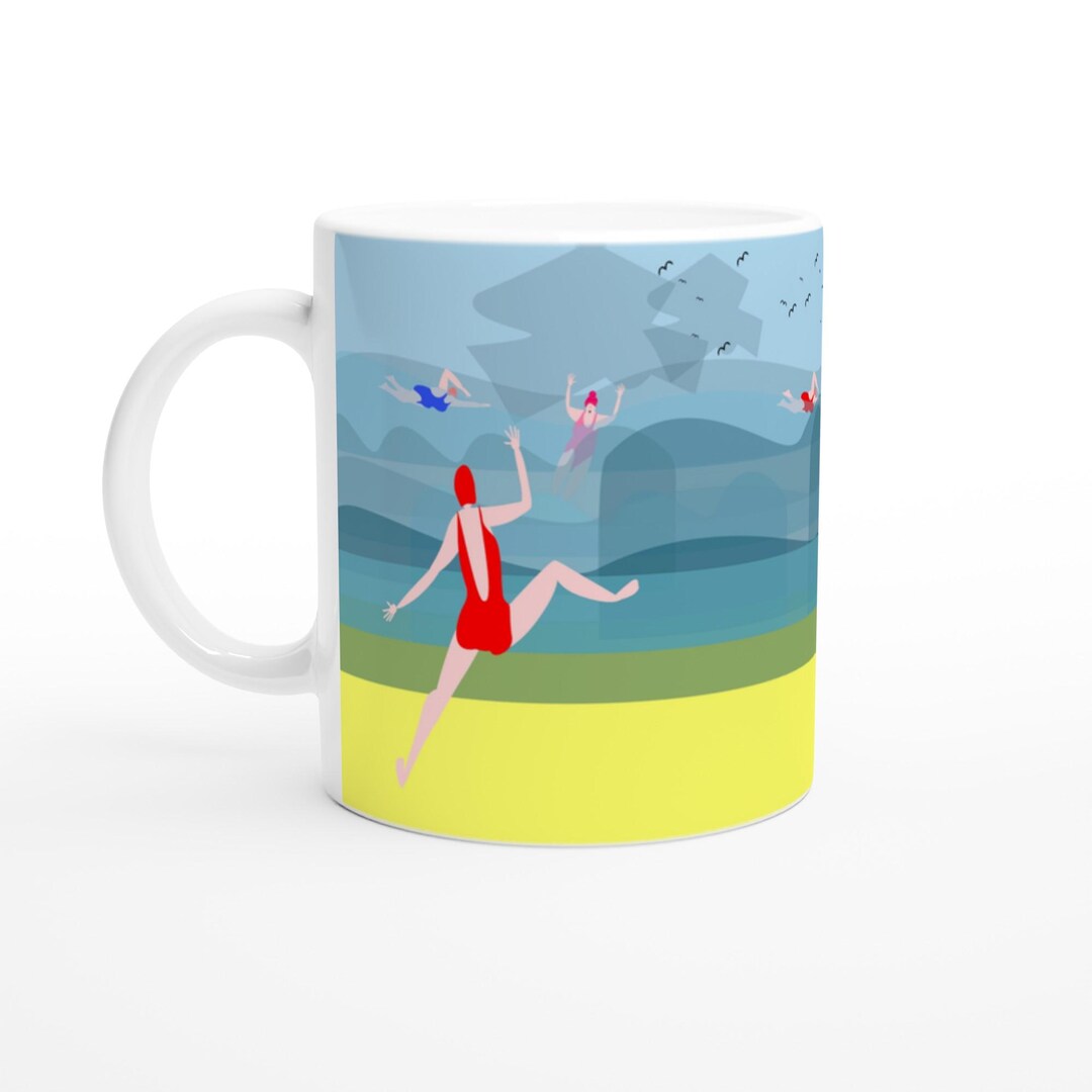 May Wild Swimming Mug – Cold Water Swimmer Gift for Women, 11oz Ceramic ...