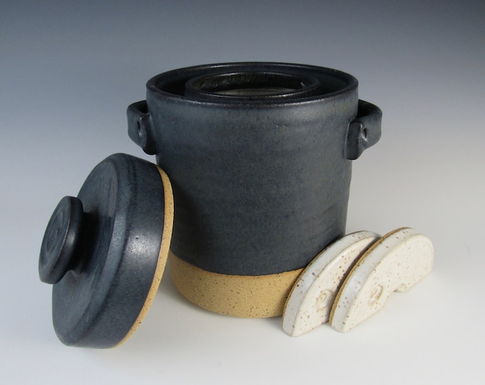 Handmade Fermentation Crock With Weights - 1 1/2 Quart - Etsy