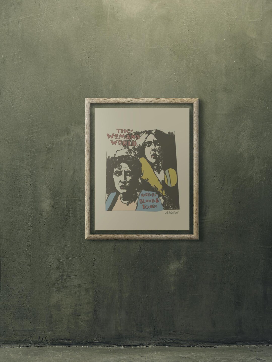 Vintage Horror Satin Poster, Wall Art Decor, Unique Home Decor, Gift ...