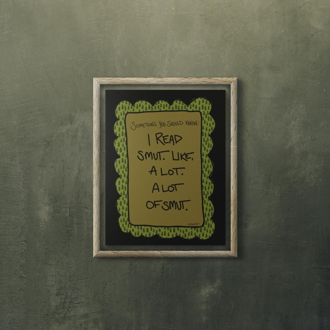 Funny 'I Read Smut' Poster: Romantasy Book Lover Art - Etsy