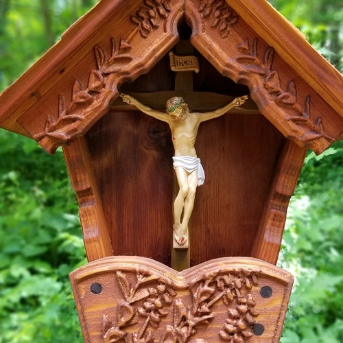 St. Francis Petite Outdoor Shrine post Not Included With This - Etsy