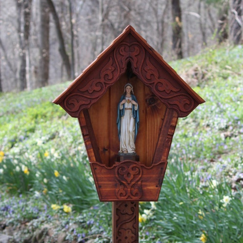Small Alpine Wayside Shrine Garden Crucifix Shrine - Etsy
