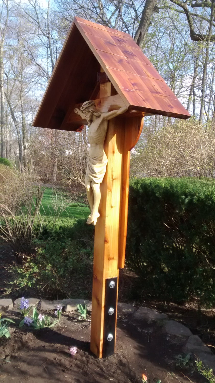 Large Garden Shrine Crucifix Villa Shrine Church Yard | Etsy