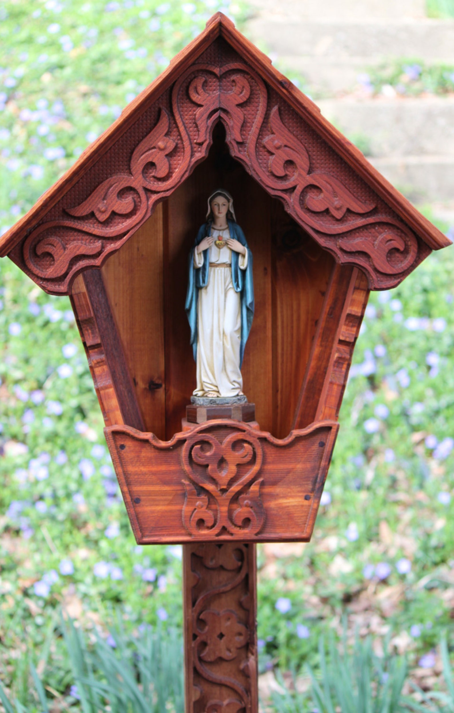 Marian Alpine Wayside Shrine, Outdoor Garden Shrine - Etsy