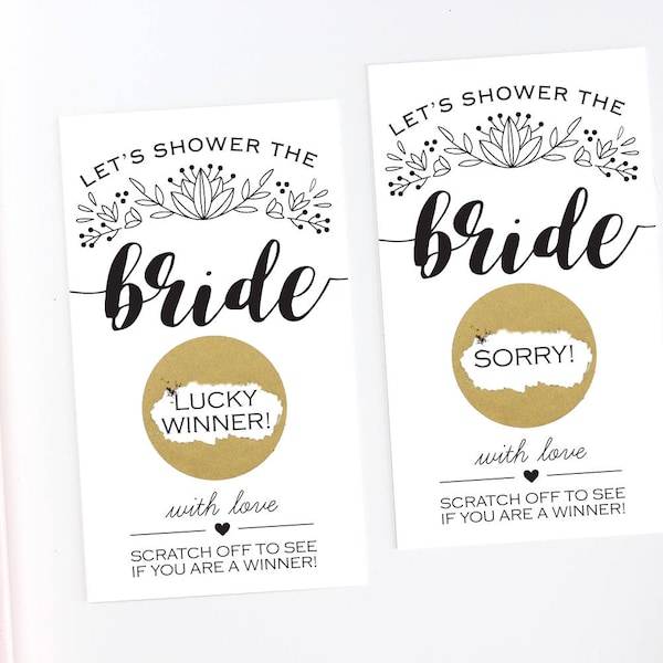 Bride and Groom Scratch off Game - Etsy