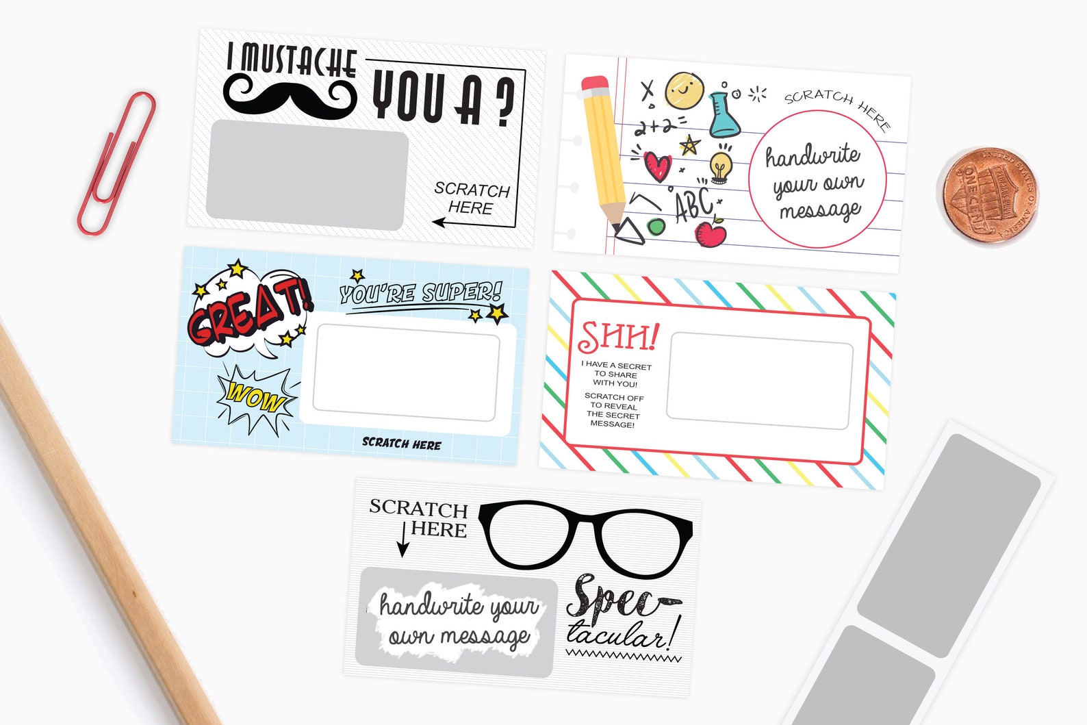 10 DIY Scratch off Cards Secret Message Scratch off Notes - Etsy