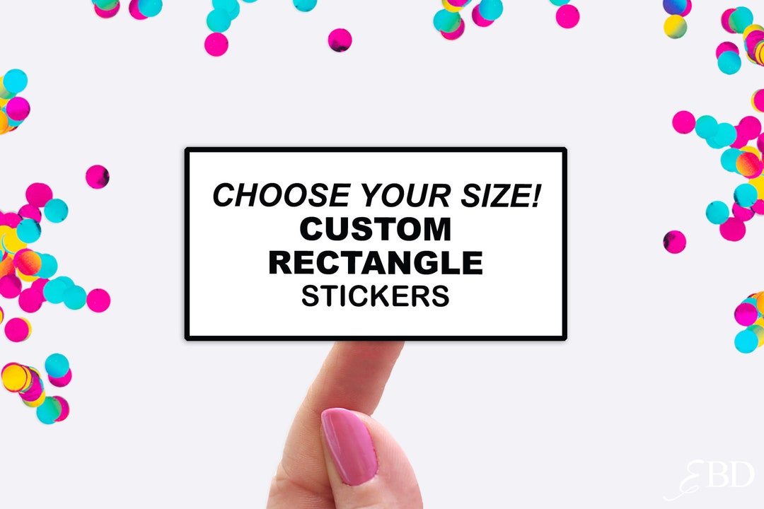 Custom Rectangle Stickers - Custom Labels - Rectangle Labels - Custom ... Custom Rectangle Stickers - Custom Labels - Rectangle Labels - Custom ...