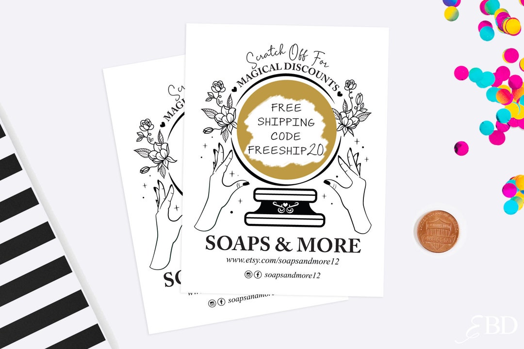 Business Promotional Scratch & Win Scratch off Cards Discount Card ...