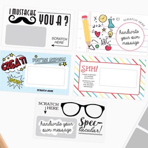 10 DIY Scratch off Cards Good Job Classroom - Secret Message - Teacher ...