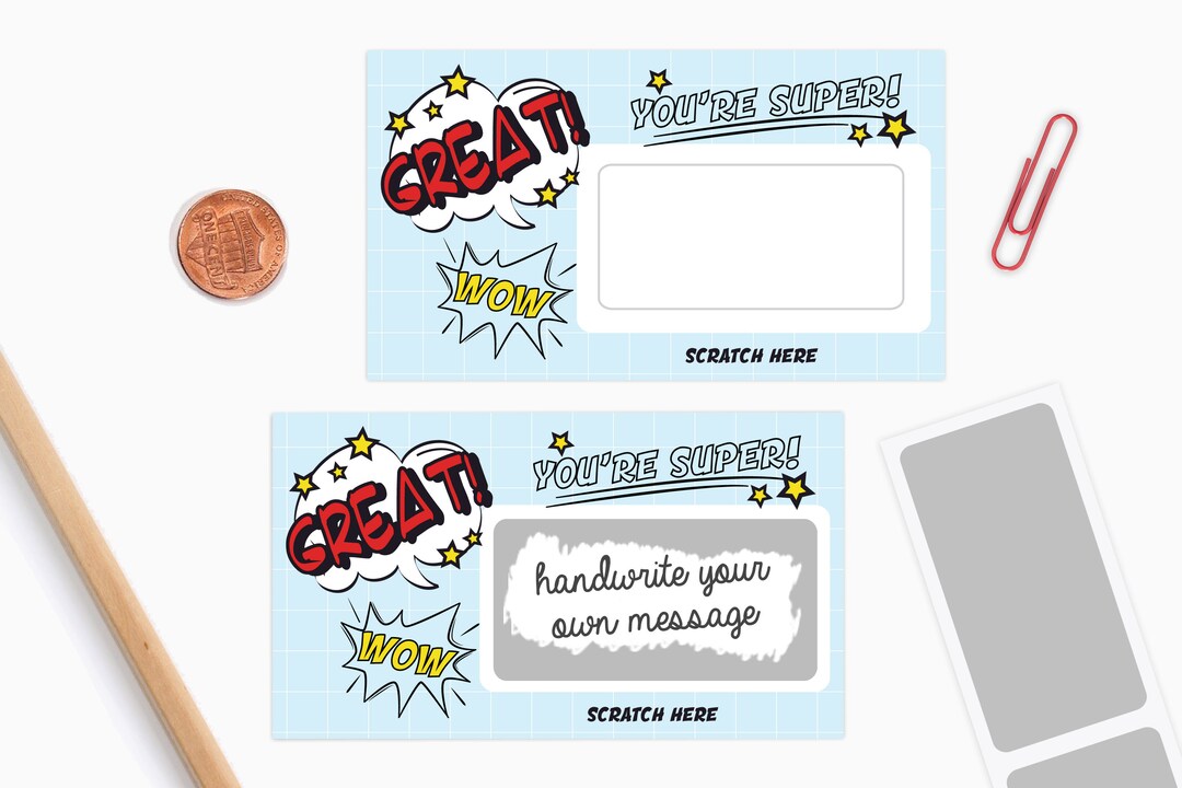 10 DIY Scratch off Cards Good Job Classroom - Secret Message - Teacher ...