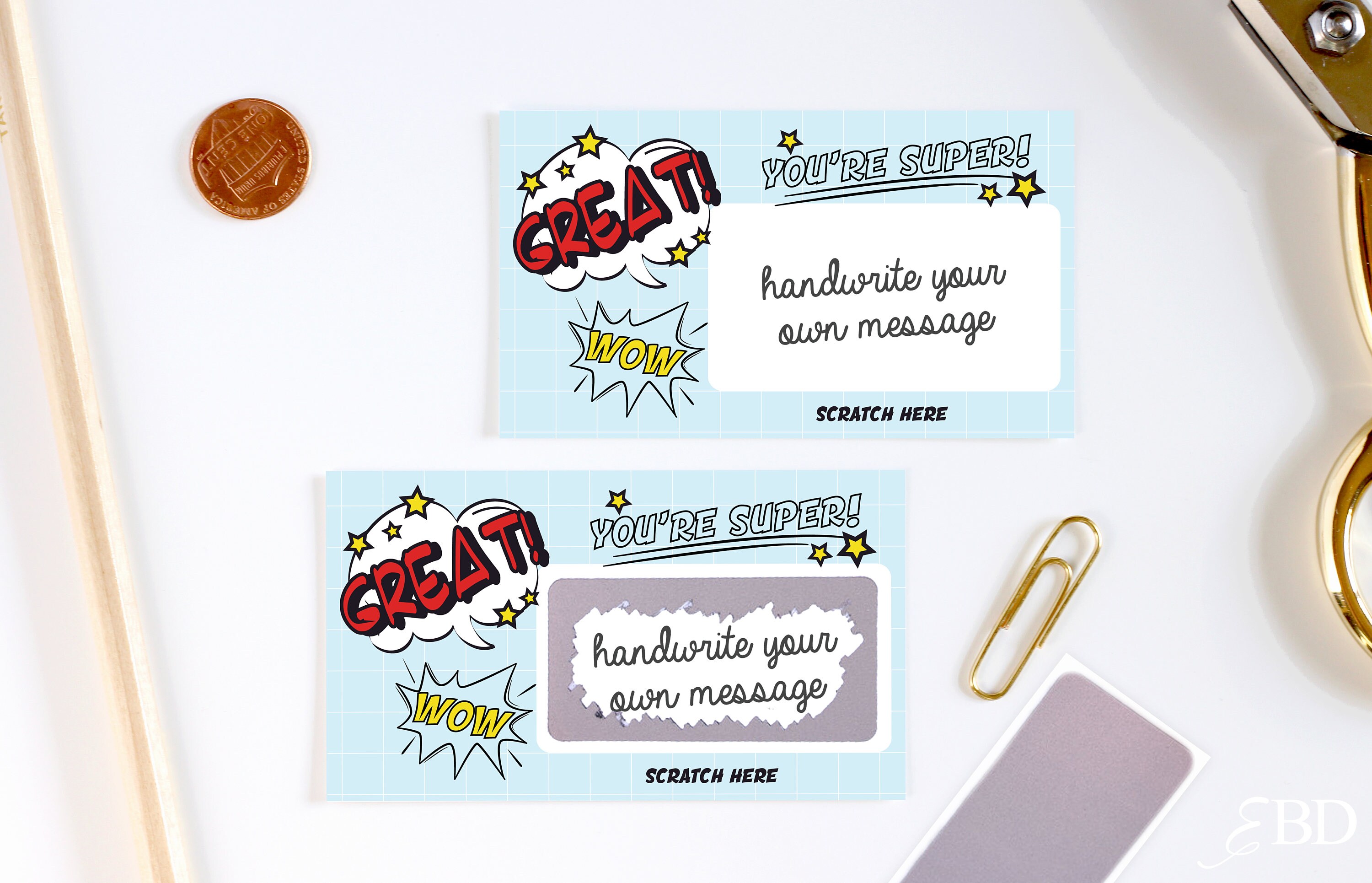 DIY Scratch off Cards Good Job Classroom - Secret Message - Teacher ...