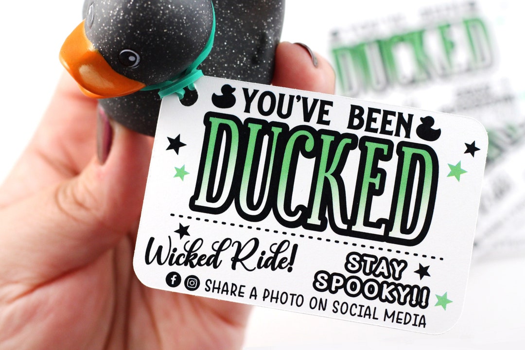 Halloween You’ve Been Ducked - Duck Tags - Ducking Tags - Tags for ...