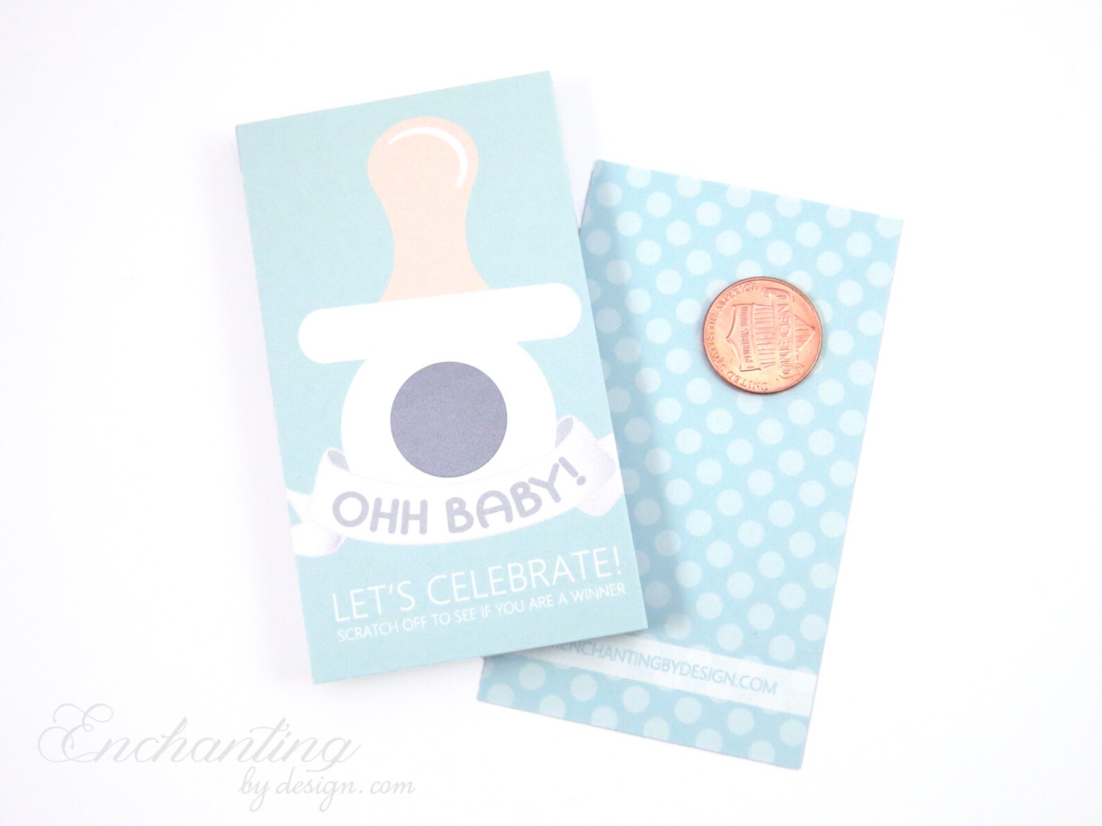 Baby Shower Scratch off Game Cards Blue Binkiee Baby Boy - Etsy