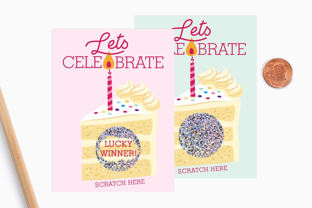 12 Birthday Scratch off Game Cards - Birthday Party Game - Party Favors ...