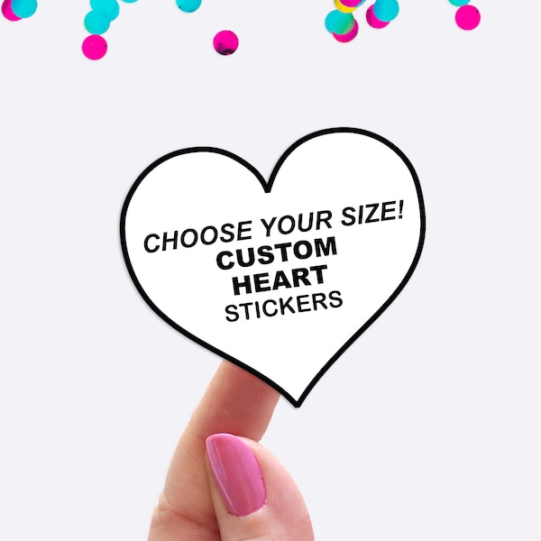 Heart Stickers - Etsy