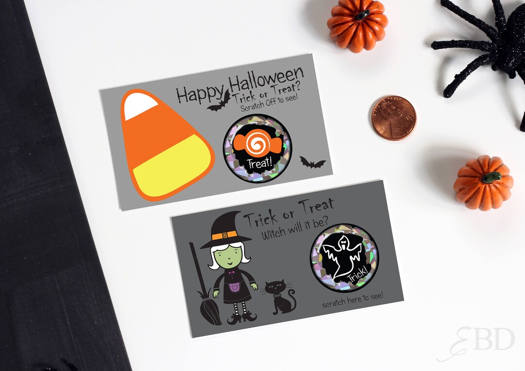 Halloween Scratch off Game Cards - Halloween Party Game - Trick or ...