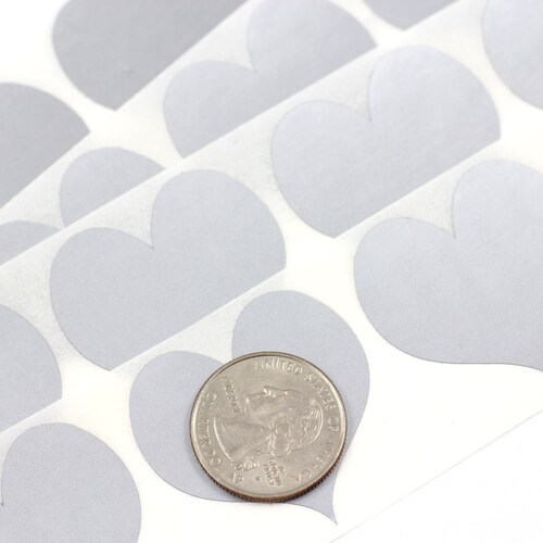 Silver Heart Scratch Here .70 Inch Scratch off Stickers - Etsy