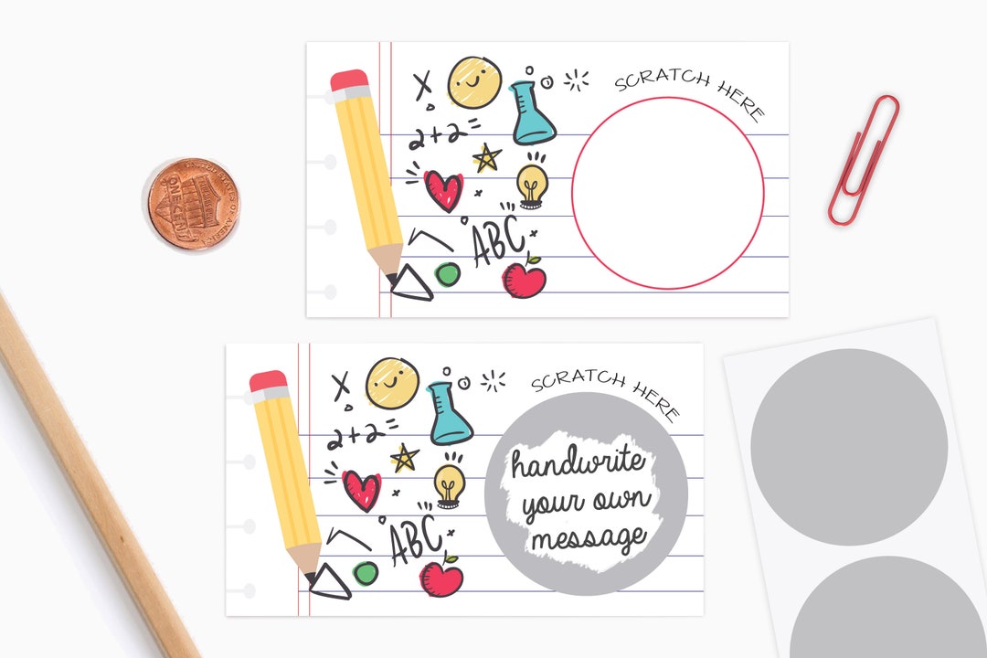 10 DIY Scratch off Cards Classroom - Secret Message - Teacher Rewards ...