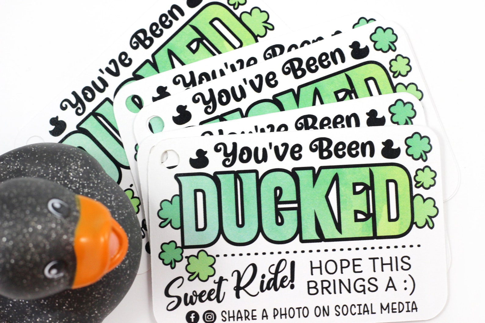 St Patrick's Day Youve Been Ducked Duck Tags Ducking | Etsy