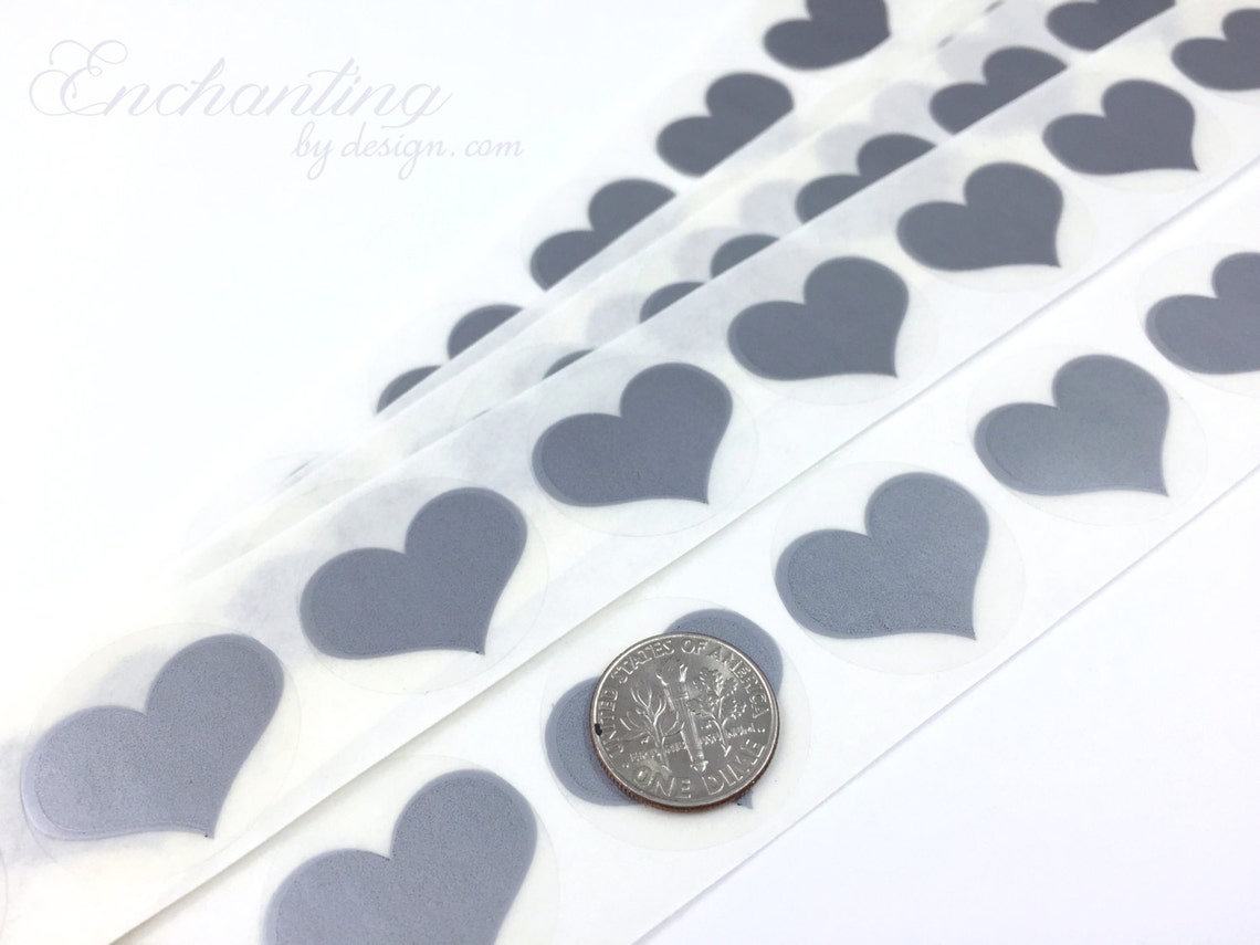 Silver Heart .70 Inch Scratch off Stickers - Etsy