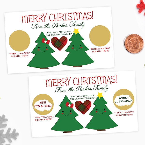 Custom Holiday Scratch off Cards - Etsy