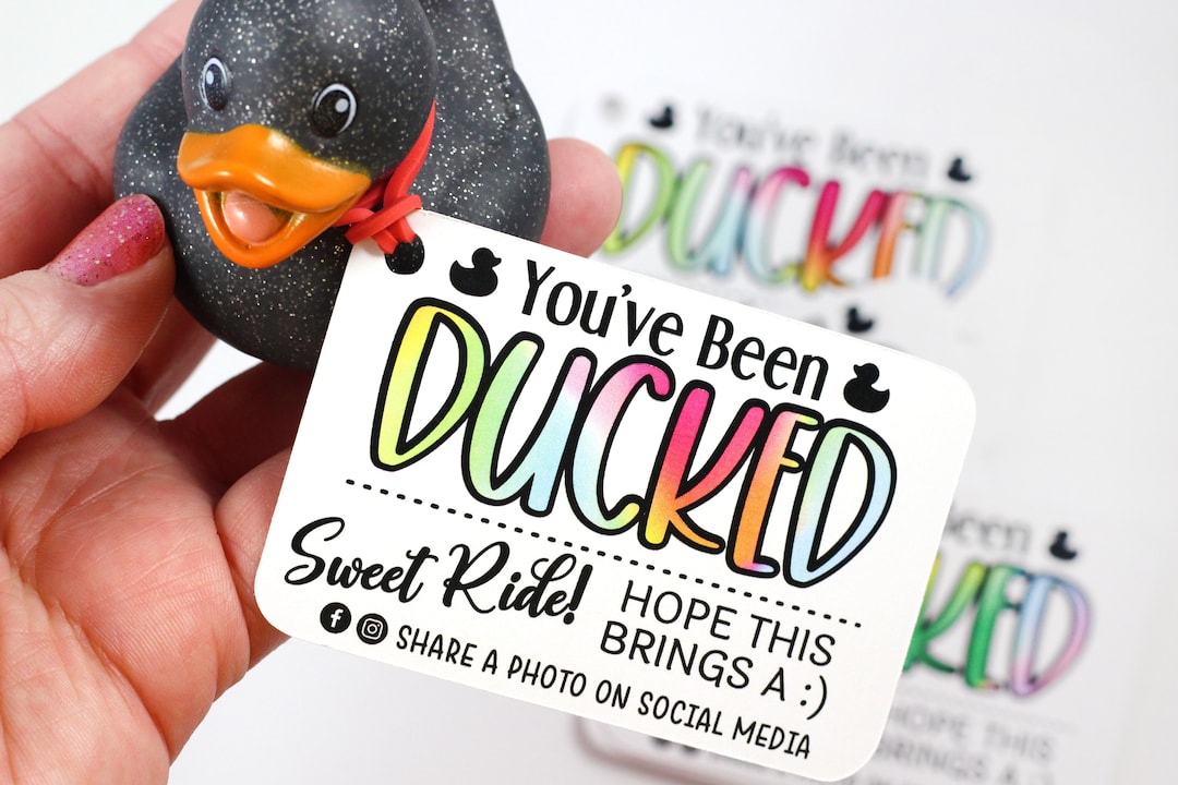 You’ve Been Ducked - Duck Tags - Ducking Tags - Tags for Ducking - Etsy