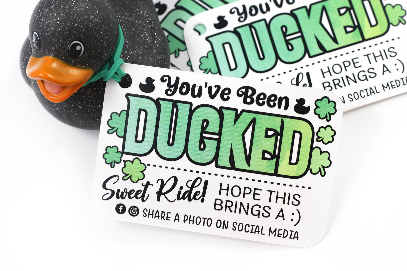 St Patrick's Day Youve Been Ducked Duck Tags Ducking | Etsy