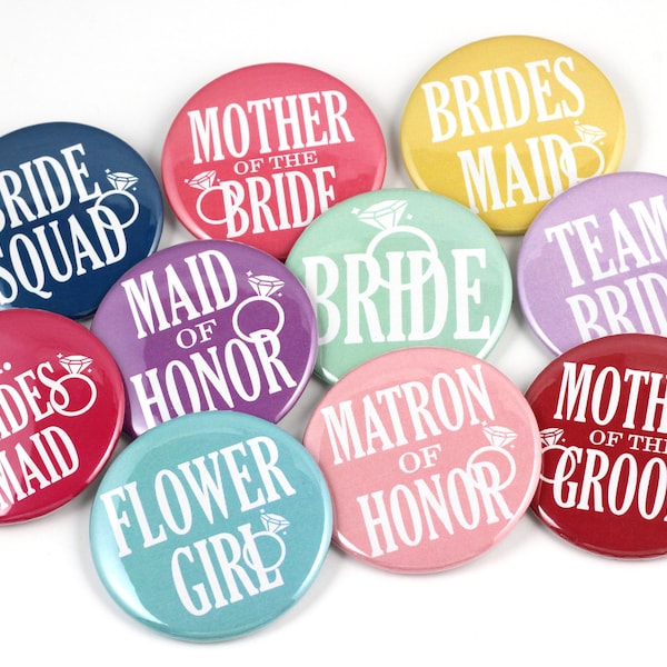 Bridal Party Buttons - Etsy