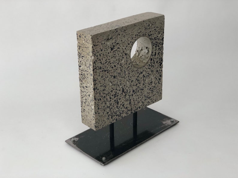 Contemporary Concrete and Steel Sculpture Abstract Sculpture | Etsy