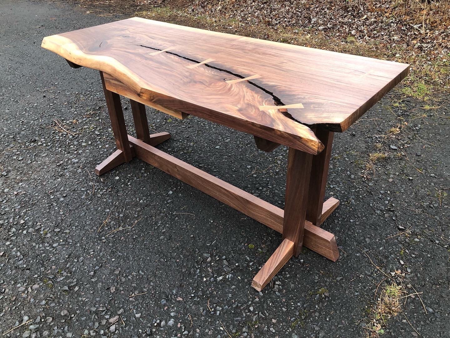 George Nakashima Style Desk Made With American Walnut | Etsy
