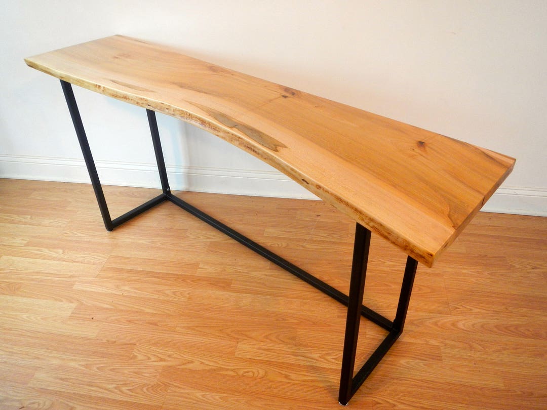 Live Edge Maple Console Table/sofa Table/ Hall Table/ Mid Century ...