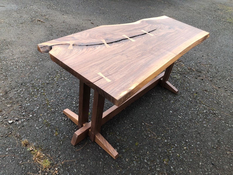 George Nakashima Style Desk Made With American Walnut - Etsy