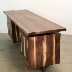 George Nakashima Style Desk Made With American Walnut - Etsy