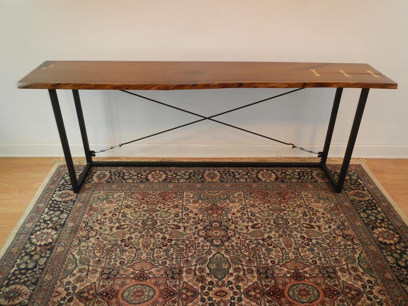 Live Edge Walnut Console Table / Sofa Table / Serving Table / - Etsy Live Edge Walnut Console Table / Sofa Table / Serving Table / - Etsy