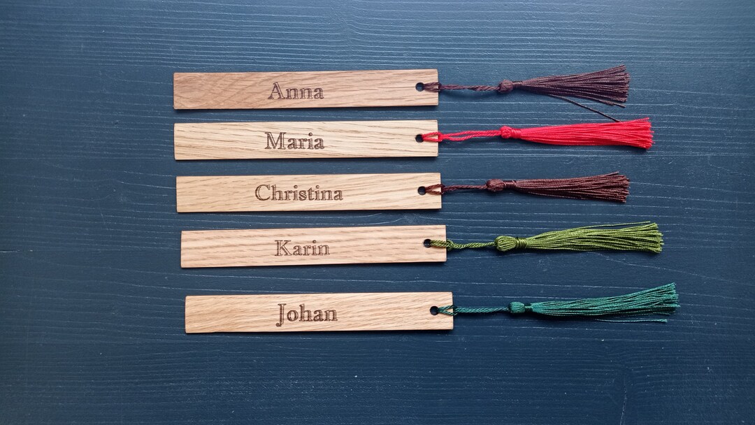 Wooden Bookmark, Engraved Wooden Bookmarks, Personalized Bookmark - Etsy