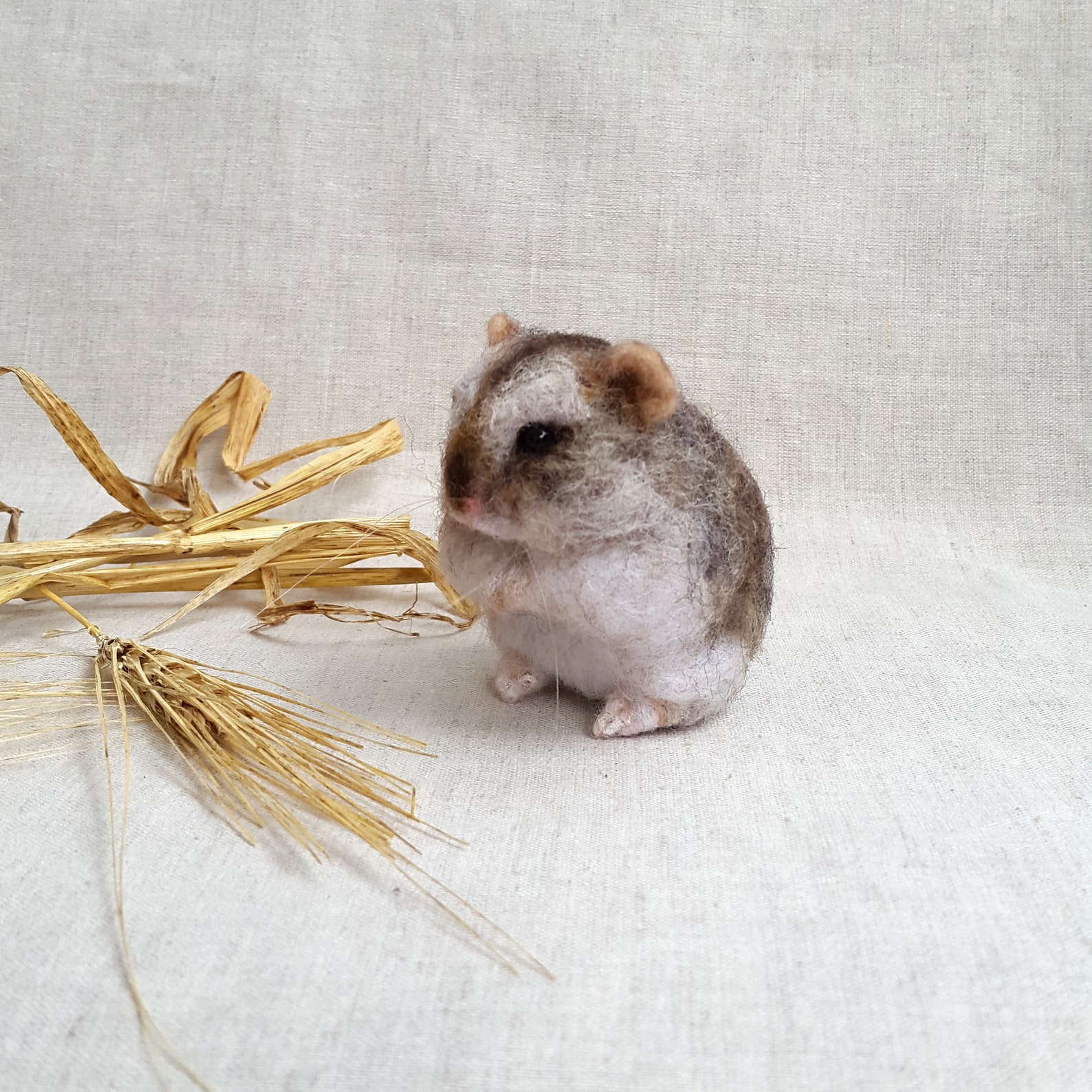 Hamster Felt Toys Needle Wool Animals Sculpture Felted Hamster | Etsy
