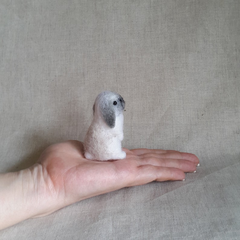 Bunny Felt Toy Handmade Doll Soft Sculpture Needle Felted Wool - Etsy